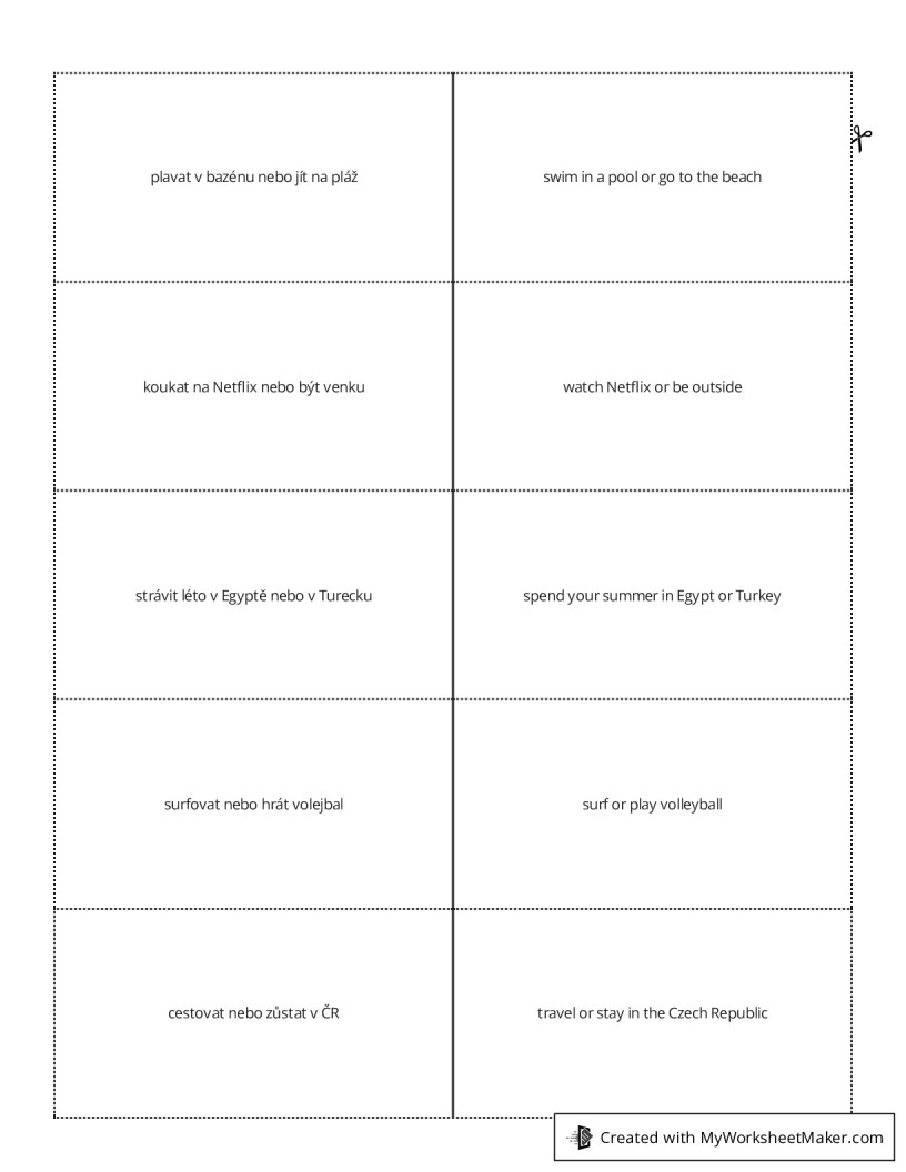 WOULD YOU RATHER - SUMMER EDITION - My Flashcard Maker: Create Your Own ...