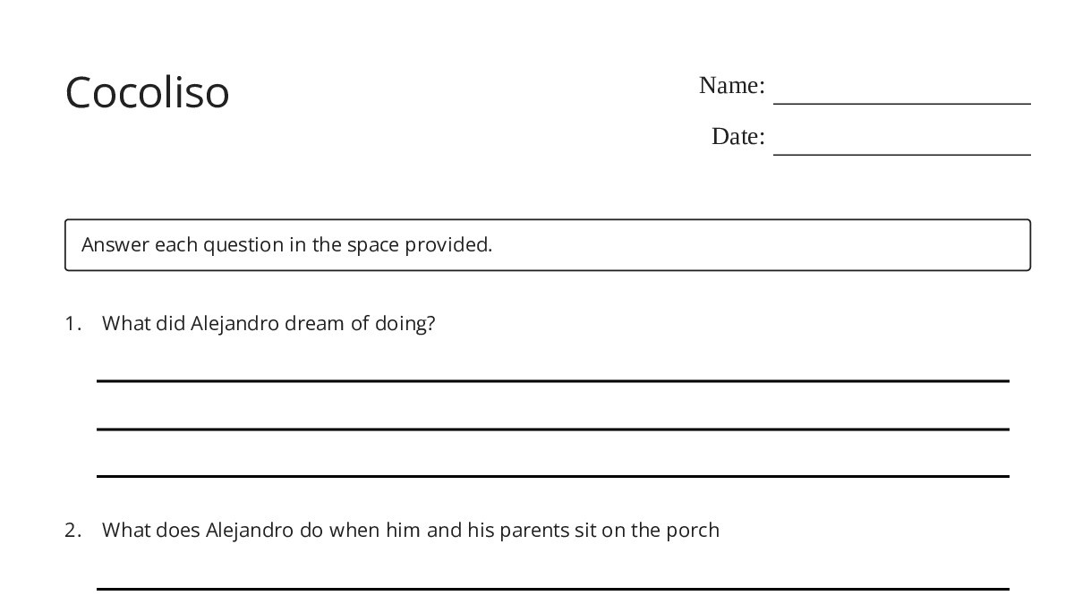 Cocoliso - My Worksheet Maker: Create Your Own Worksheets
