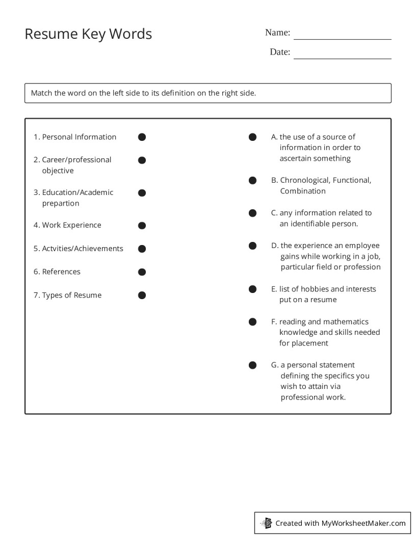 My Worksheet Maker: The Best Online Worksheet Creator
