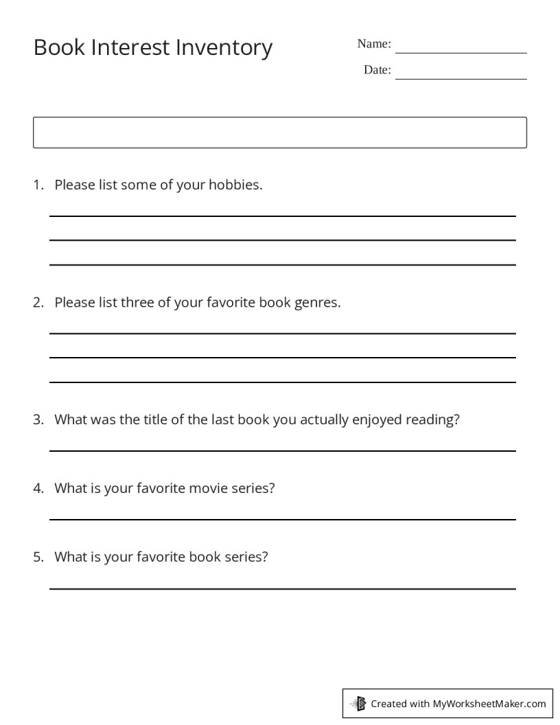 Interest Inventory For Adults