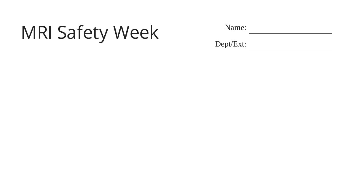 MRI Safety Week - My Worksheet Maker: Create Your Own Worksheets