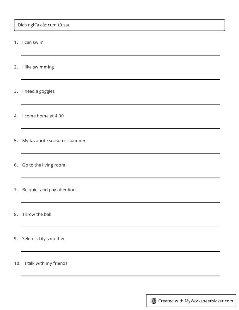 Open Response Worksheet - My Worksheet Maker: Create Your Own Worksheets
