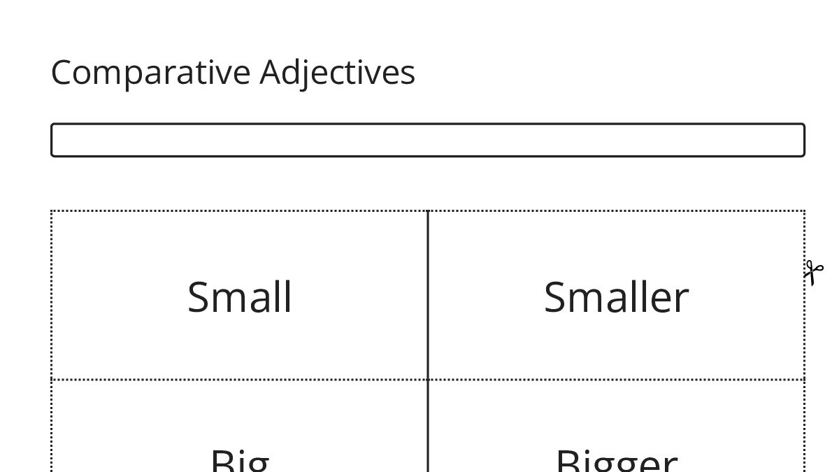 Comparative Adjectives - My Flashcard Maker: Create Your Own Flashcards