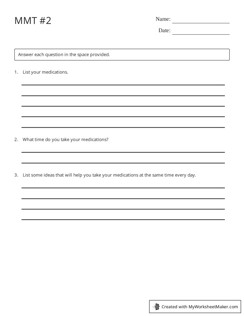 MMT #2 - My Worksheet Maker: Create Your Own Worksheets