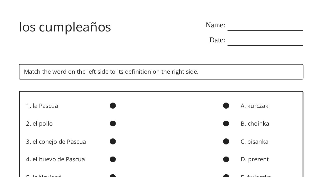 los cumpleaños - My Worksheet Maker: Create Your Own Worksheets