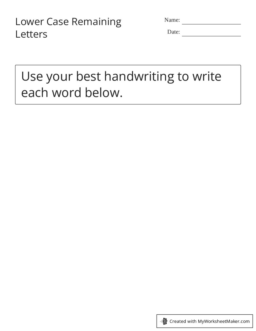 My Worksheet Maker: The Best Online Worksheet Creator