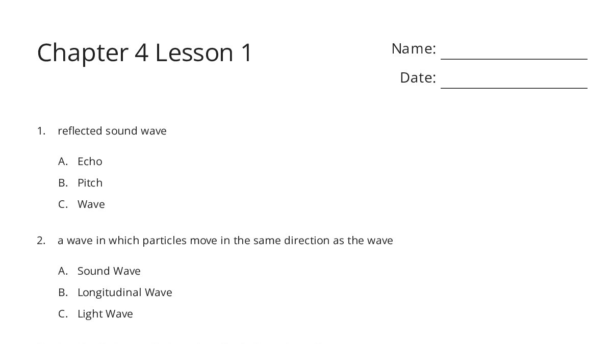 Chapter 4 Lesson 1 - My Worksheet Maker: Create Your Own Worksheets
