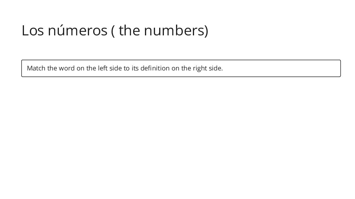Los números ( the numbers) - My Worksheet Maker: Create Your Own Worksheets