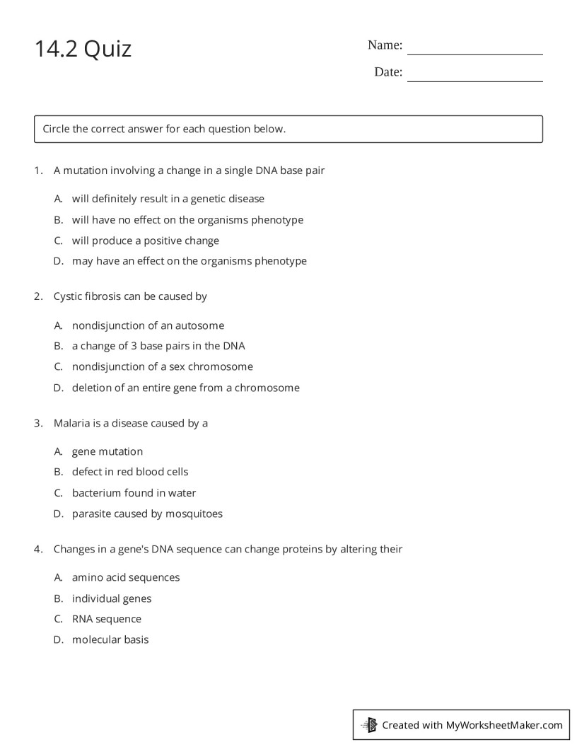 14.2 Quiz - My Worksheet Maker: Create Your Own Worksheets