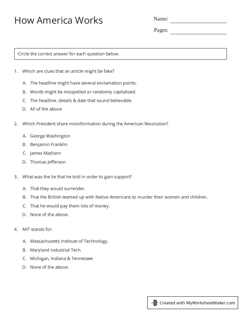 My Worksheet Maker: The Best Online Worksheet Creator