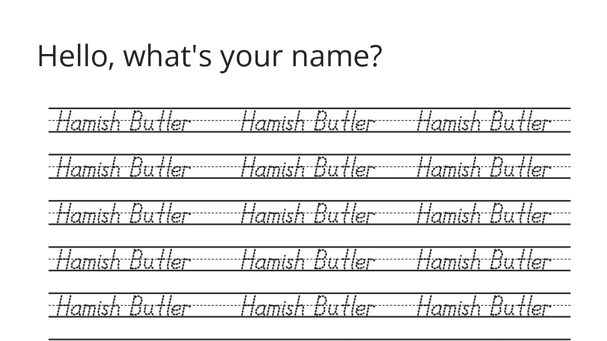 Hello, what's your name? - My Worksheet Maker: Create Your Own Worksheets
