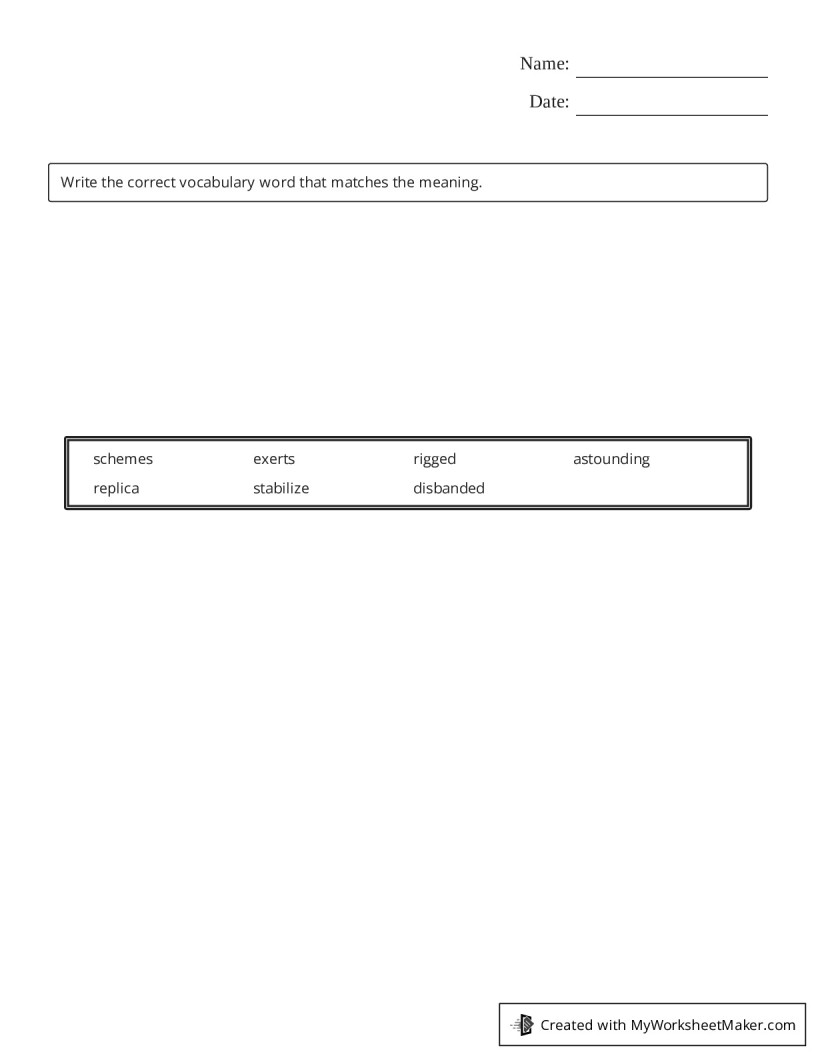 Worksheet - My Worksheet Maker: Create Your Own Worksheets