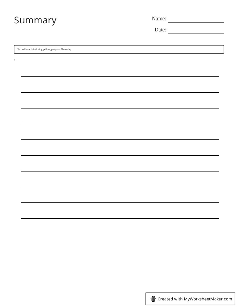 Summary - My Worksheet Maker: Create Your Own Worksheets