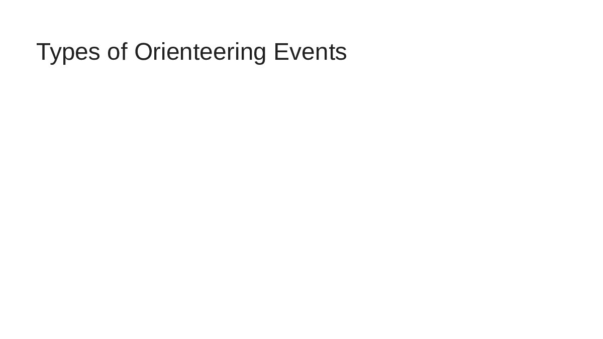 Types of Orienteering Events - My Worksheet Maker: Create Your Own ...