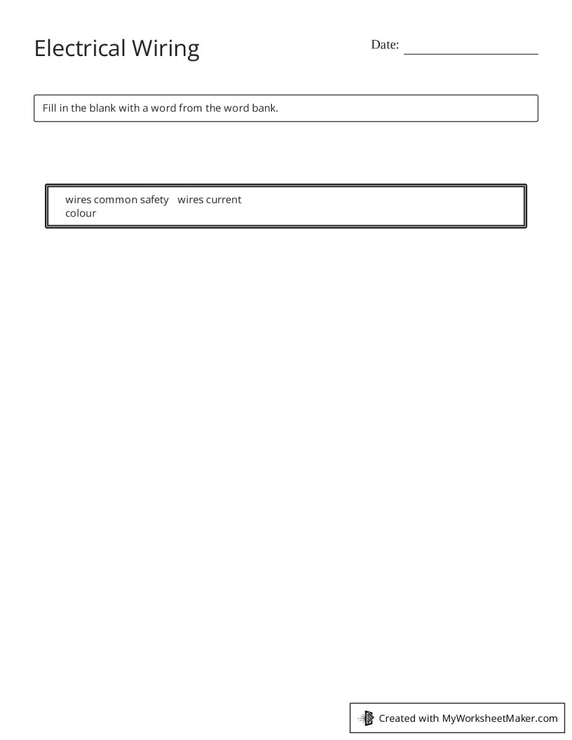Electrical Wiring - My Worksheet Maker: Create Your Own Worksheets