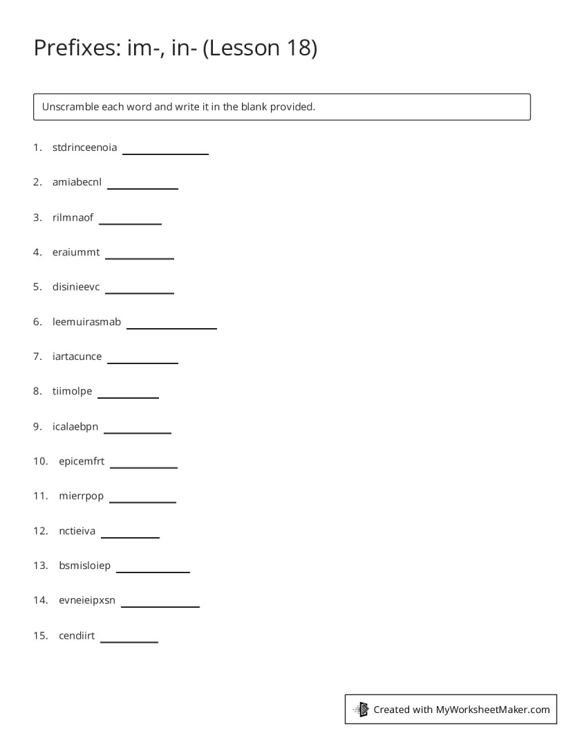 My Worksheet Maker: The Best Online Worksheet Creator