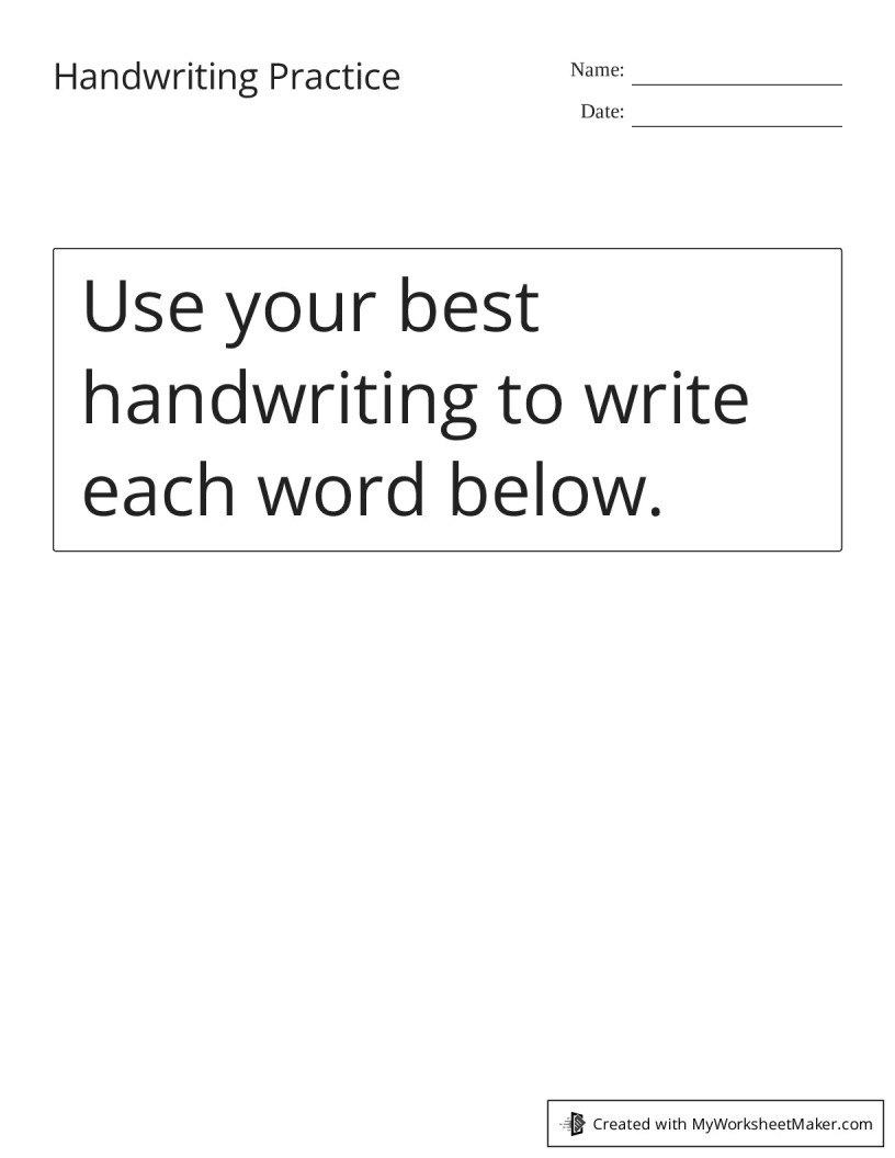 My Worksheet Maker: The Best Online Worksheet Creator