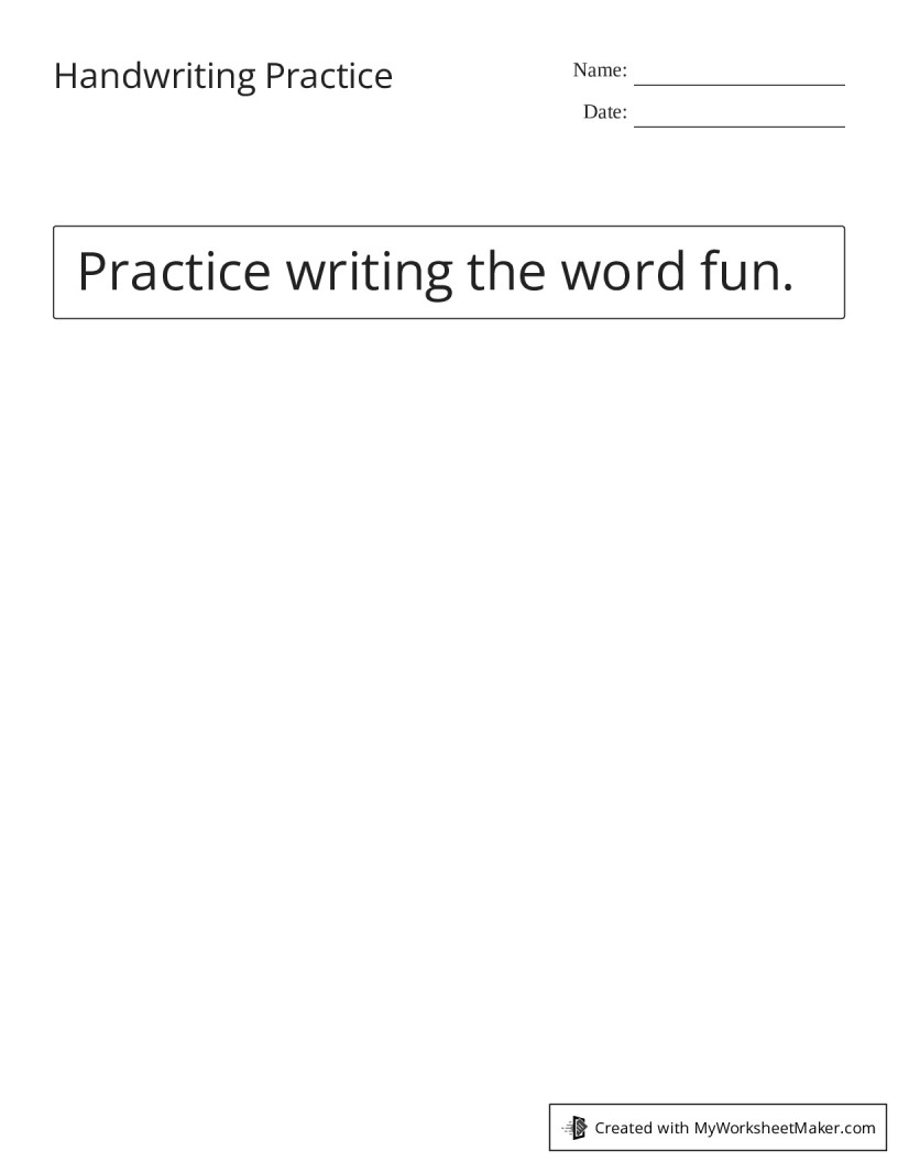 My Worksheet Maker: The Best Online Worksheet Creator