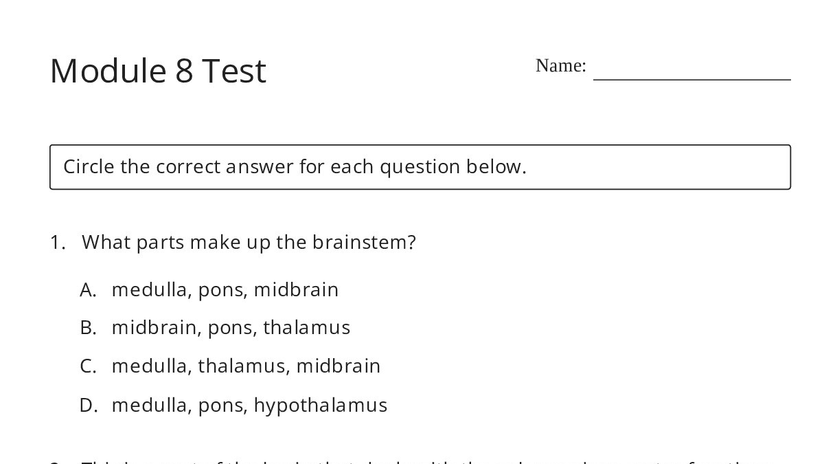 Module 8 Test - My Worksheet Maker: Create Your Own Worksheets