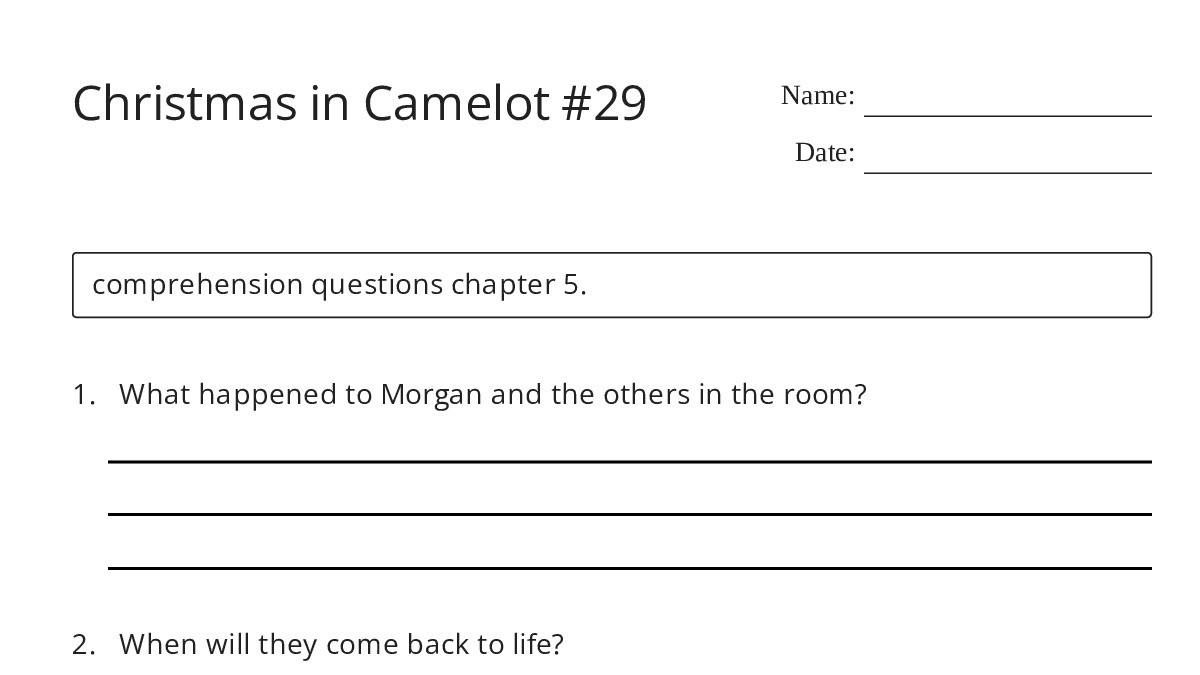 Christmas in Camelot #29 - My Worksheet Maker: Create Your Own Worksheets