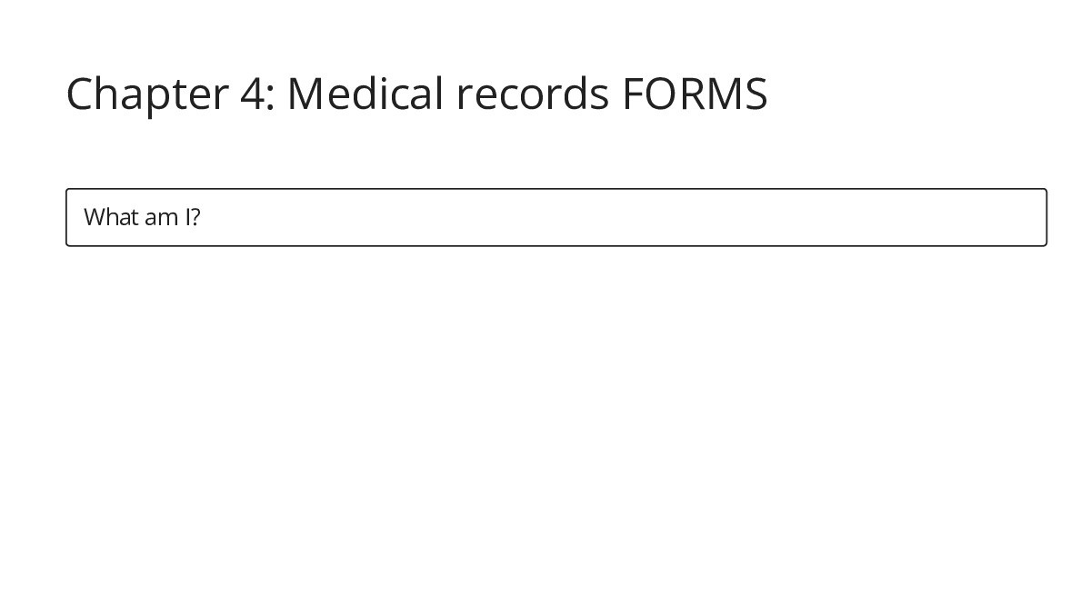 Chapter 4: Medical records FORMS - My Worksheet Maker: Create Your Own ...