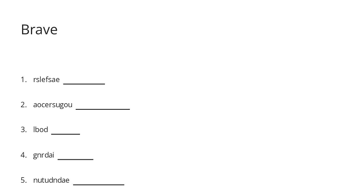 Brave - My Worksheet Maker: Create Your Own Worksheets