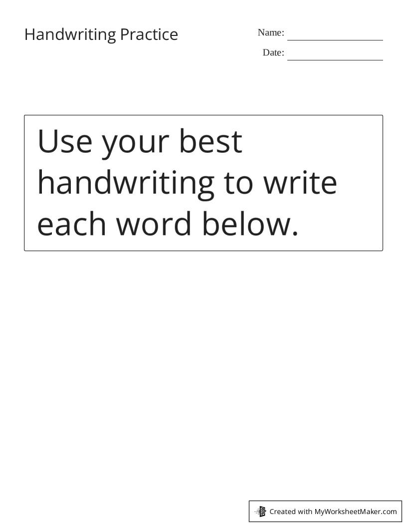 Handwriting Practice My Worksheet Maker Create Your Own Worksheets handwriting-practice-my-worksheet-maker-create-your-own-worksheets