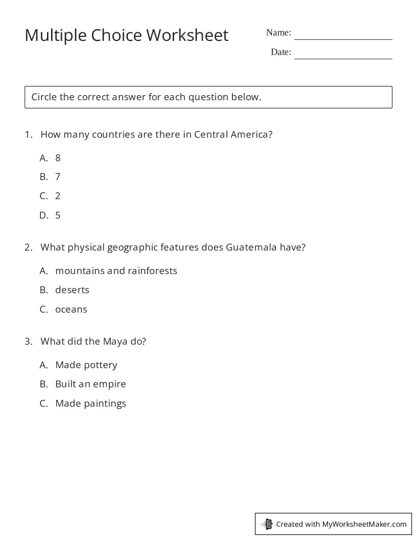 My Worksheet Maker: The Best Online Worksheet Creator