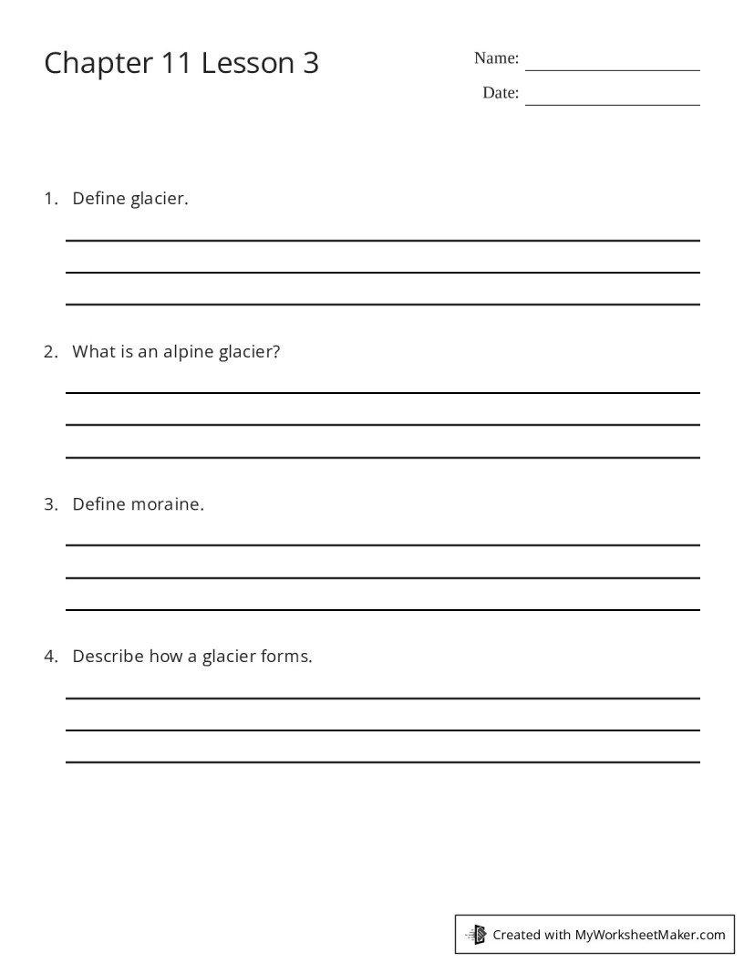 Chapter 11 Lesson 3 - My Worksheet Maker: Create Your Own Worksheets