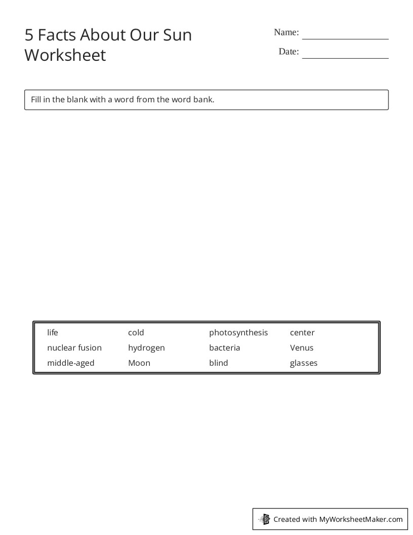 My Worksheet Maker: The Best Online Worksheet Creator