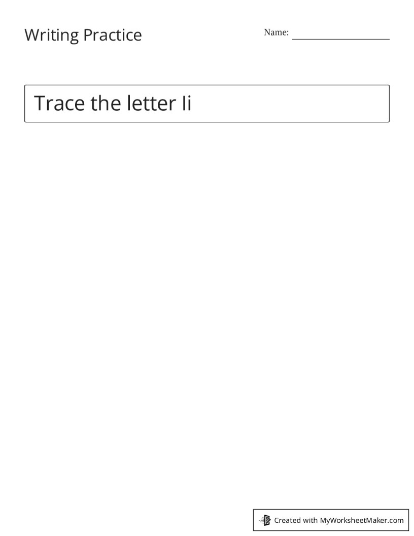 Writing Practice - My Worksheet Maker: Create Your Own Worksheets
