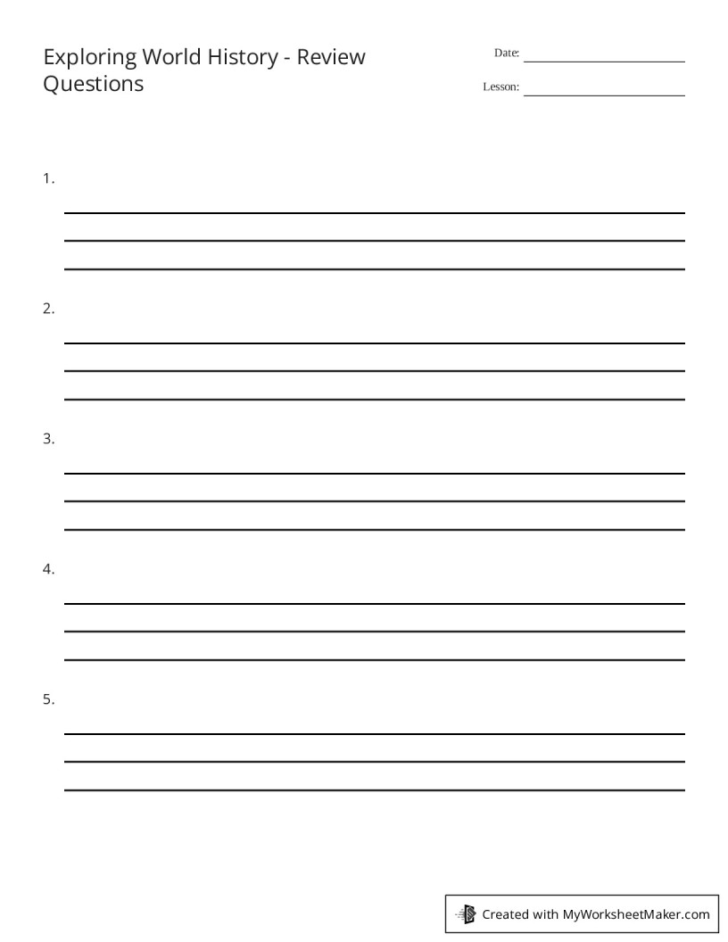 My Worksheet Maker: The Best Online Worksheet Creator