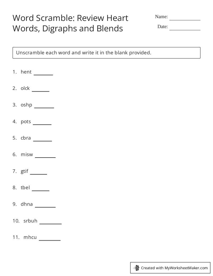 My Worksheet Maker: The Best Online Worksheet Creator