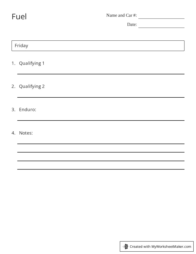 Fuel - My Worksheet Maker: Create Your Own Worksheets