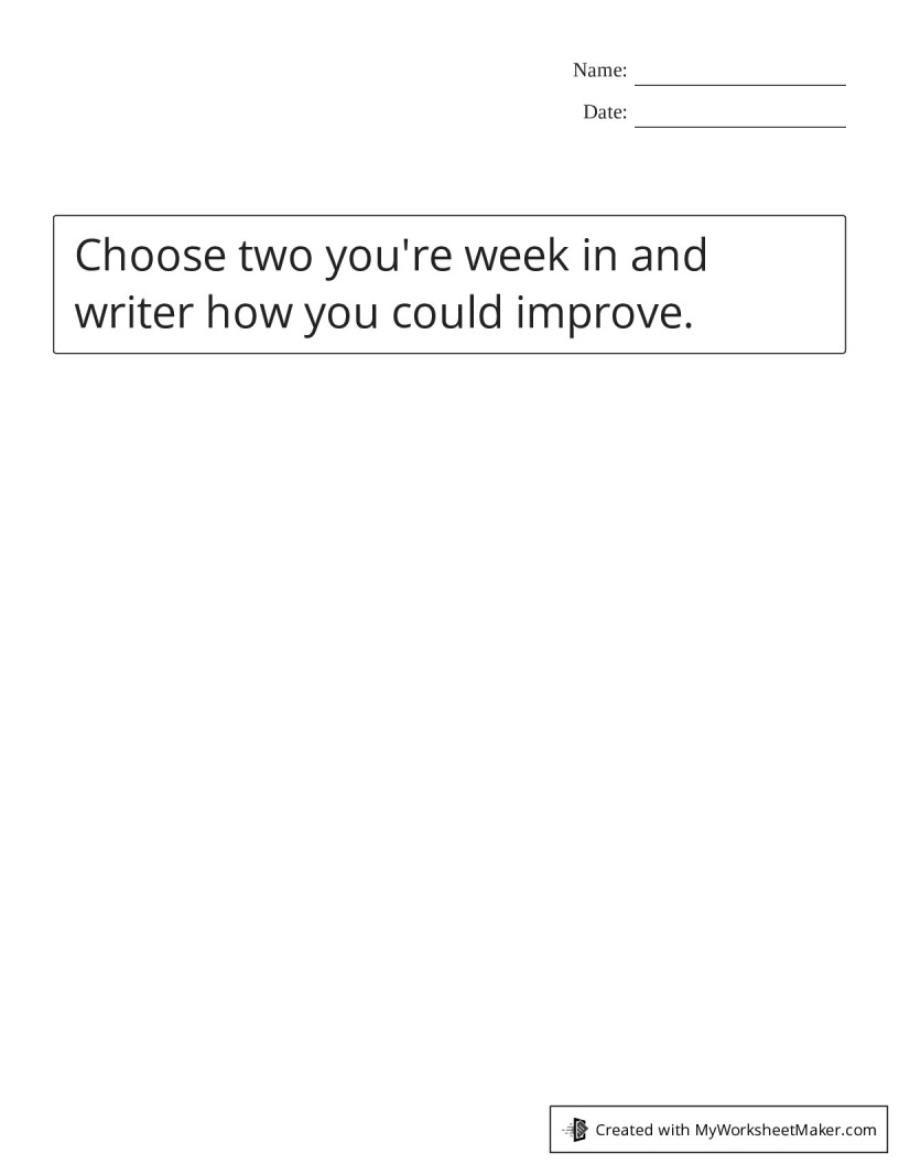 Worksheet - My Worksheet Maker: Create Your Own Worksheets