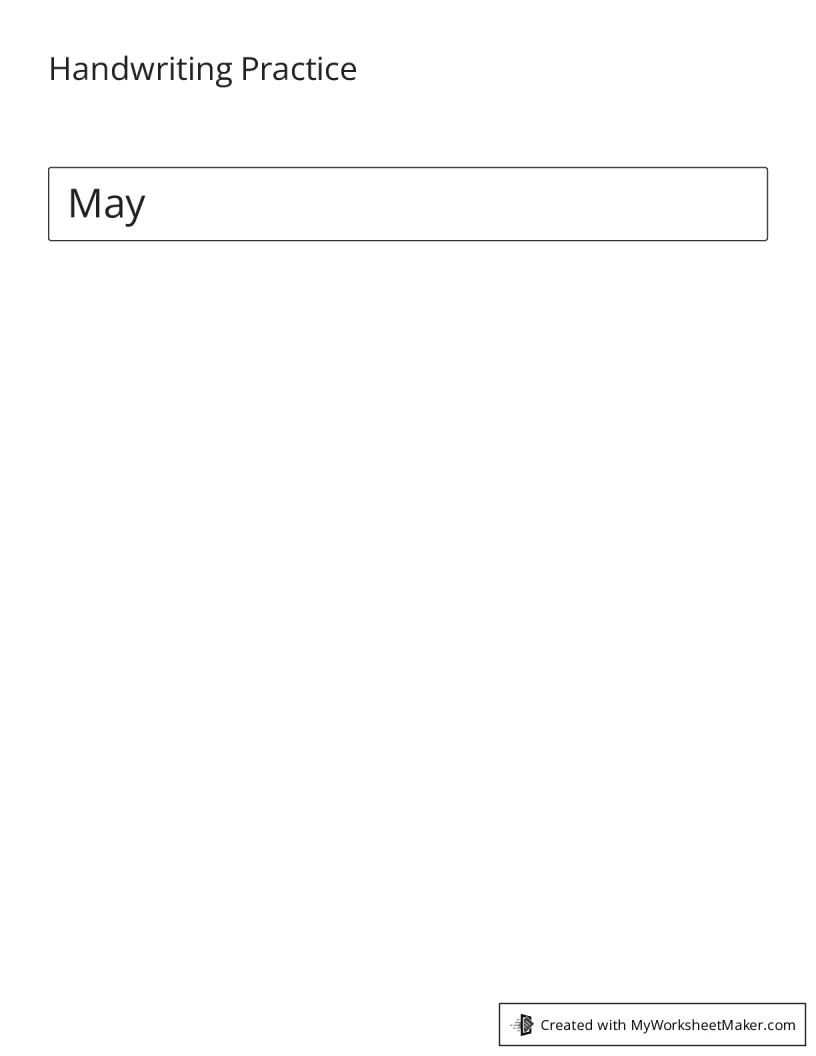 Handwriting Practice - My Worksheet Maker: Create Your Own Worksheets