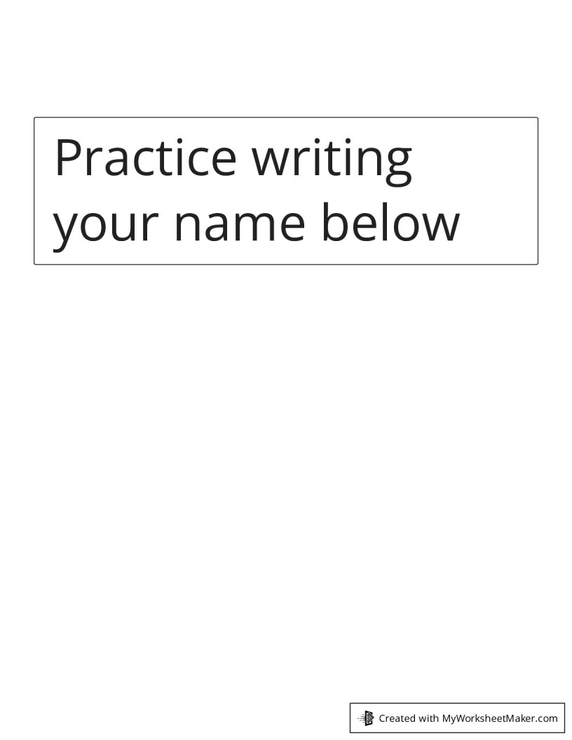 Worksheet - My Worksheet Maker: Create Your Own Worksheets