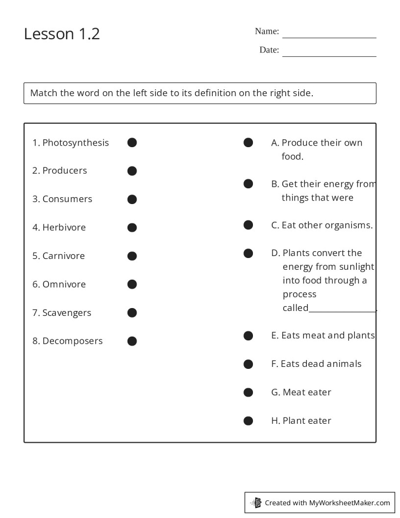 Lesson 1.2 - My Worksheet Maker: Create Your Own Worksheets