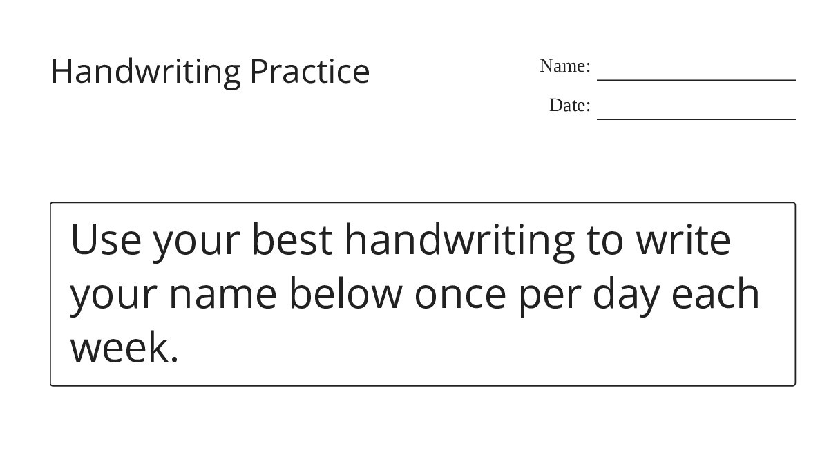 Handwriting Practice - My Worksheet Maker: Create Your Own Worksheets