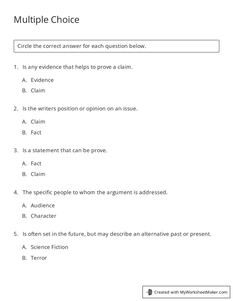 My Worksheet Maker: The Best Online Worksheet Creator