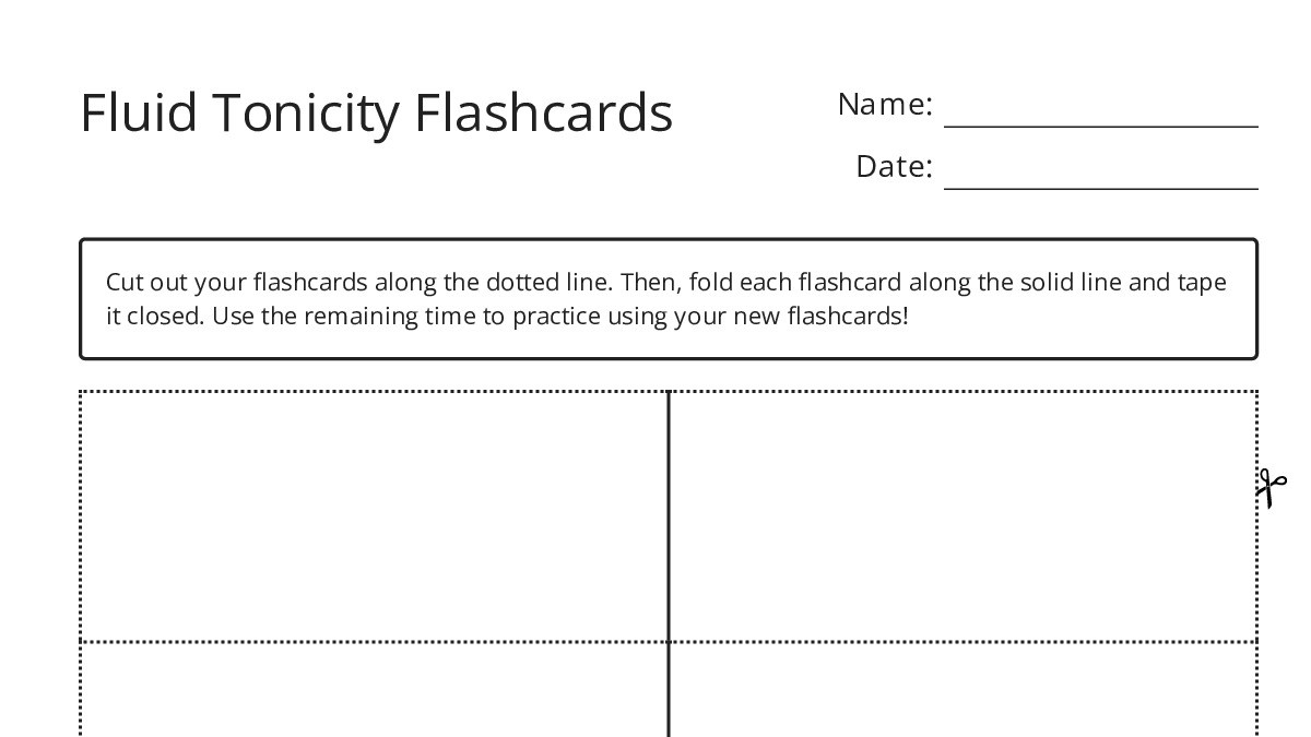 Fluid Tonicity Flashcards - My Flashcard Maker: Create Your Own Flashcards