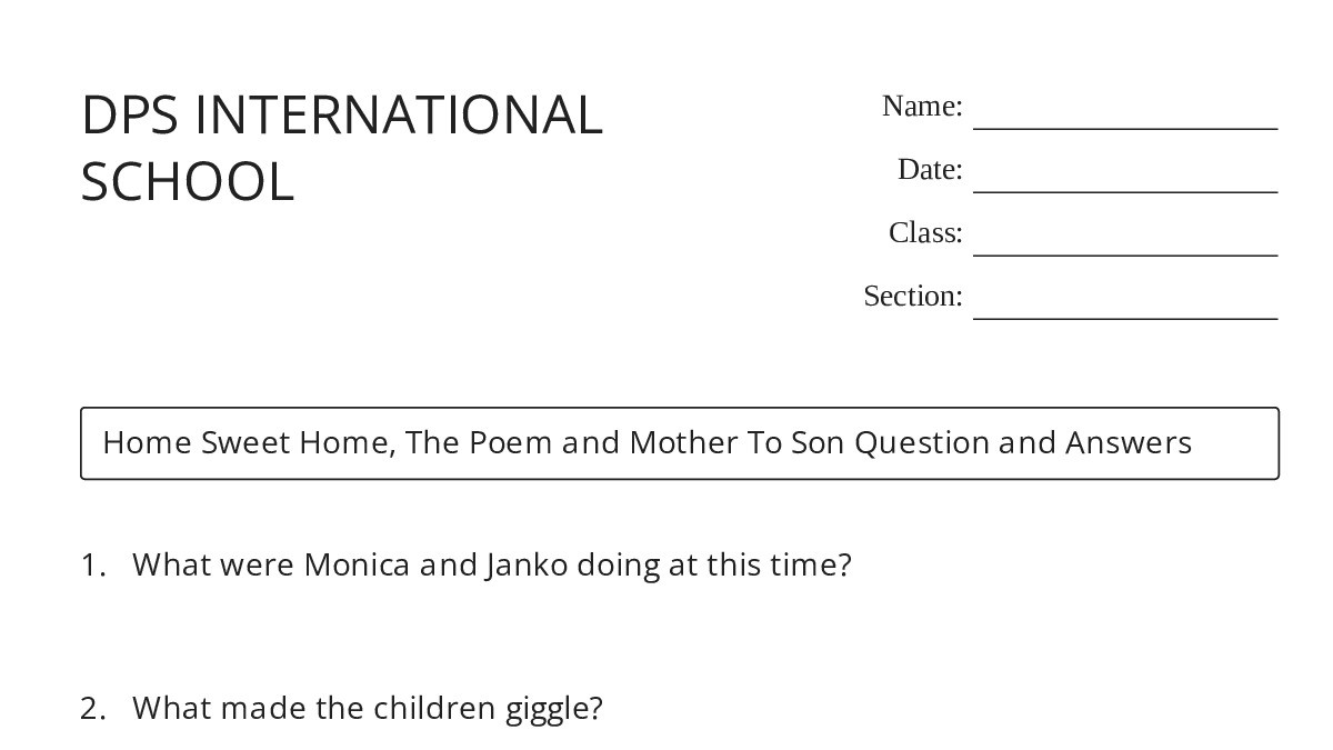 DPS INTERNATIONAL SCHOOL - My Worksheet Maker: Create Your Own Worksheets