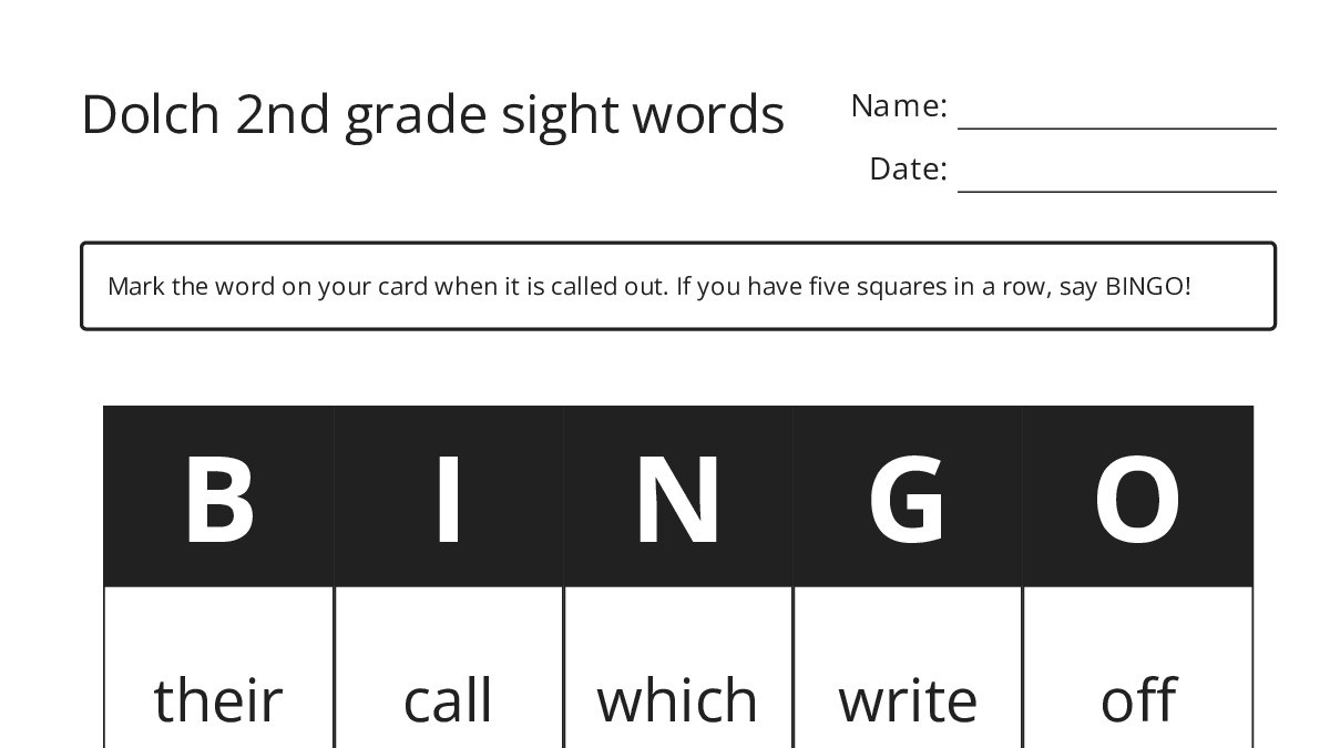 Dolch 2nd grade sight words - My Bingo Maker: Create Your Own Bingo Cards