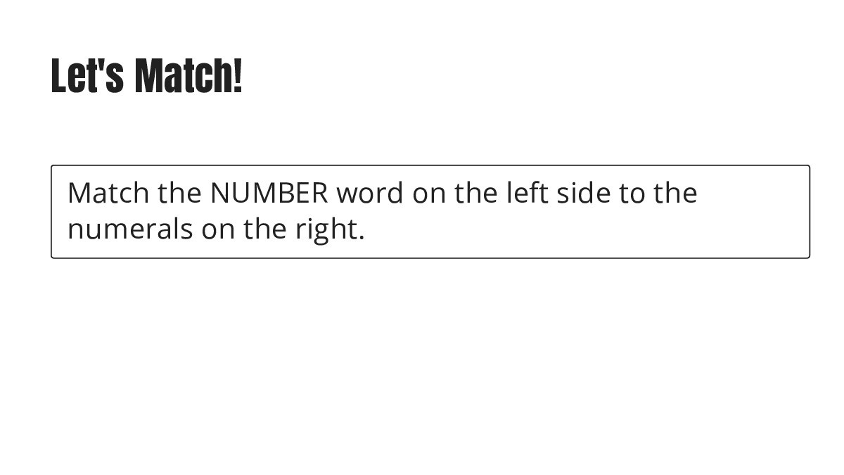 Let's Match! - My Worksheet Maker: Create Your Own Worksheets