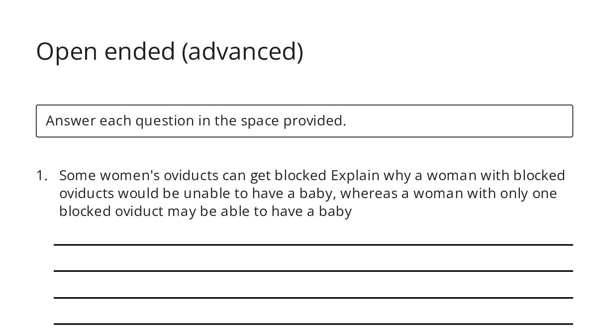 Open ended (advanced) - My Worksheet Maker: Create Your Own Worksheets