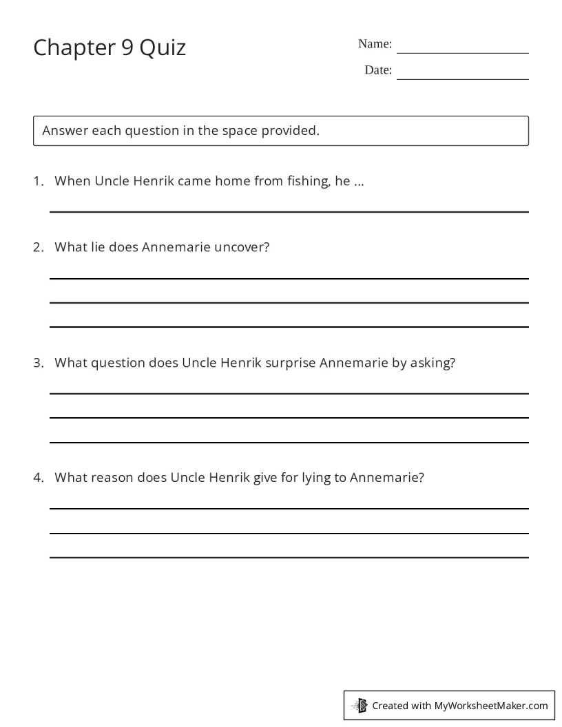 Chapter 9 Quiz - My Worksheet Maker: Create Your Own Worksheets