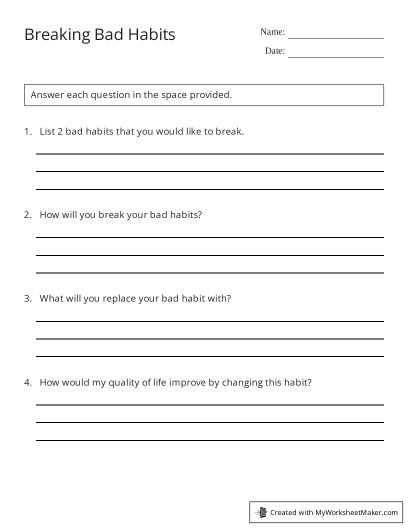 Habit 3 Worksheet