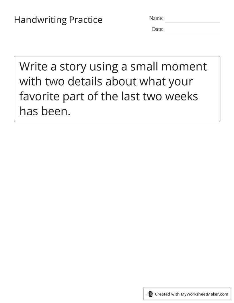 Handwriting Practice - My Worksheet Maker: Create Your Own Worksheets