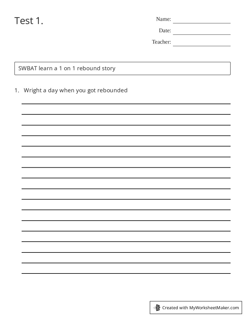 My Worksheet Maker - The Best Worksheet Maker