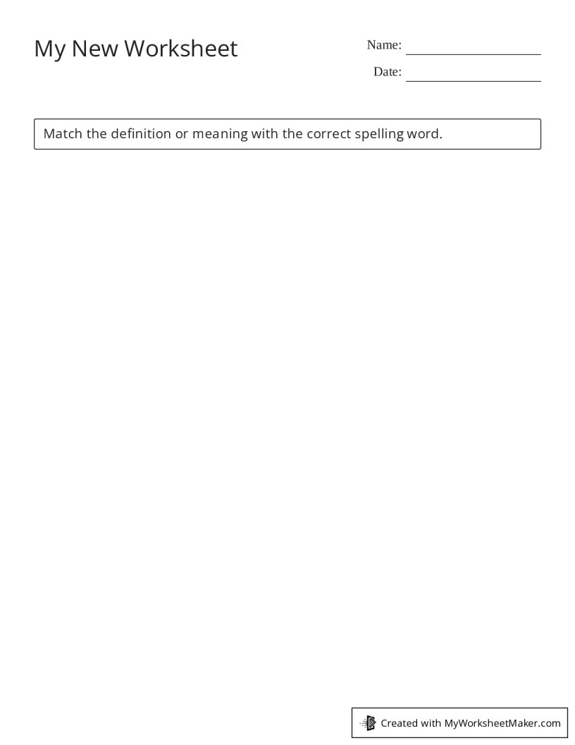 My New Worksheet - My Worksheet Maker: Create Your Own Worksheets